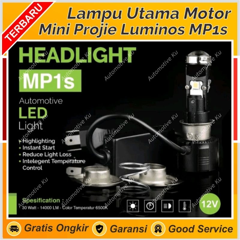 Jual LED LUMINOS MP1S MINI PROJIE H6 MOTOR ALA BILED SINAR CUTOFF MP1 ...