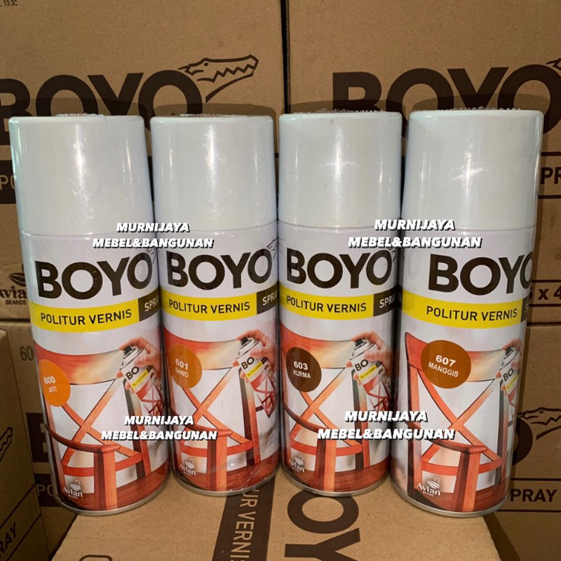 Jual CAT SEMPROT POLITUR BOYO PLITUR 400CC PELAPIS KAYU PILOX PYLOX ...