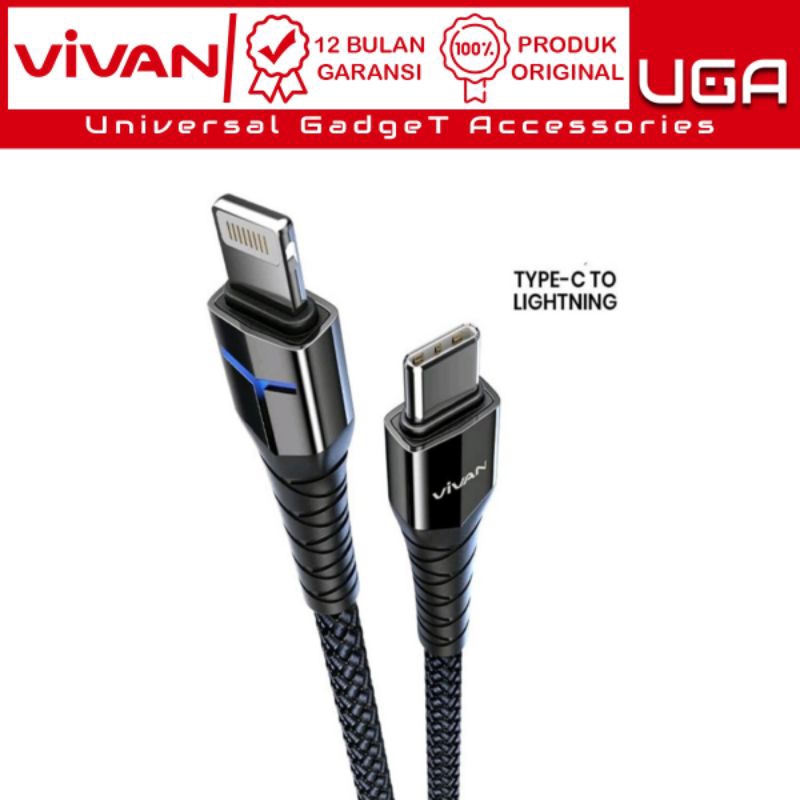 Jual Kabel Data VIVAN VFCL120 Kabel Vivan USB-C to Lightning TypeC to ...