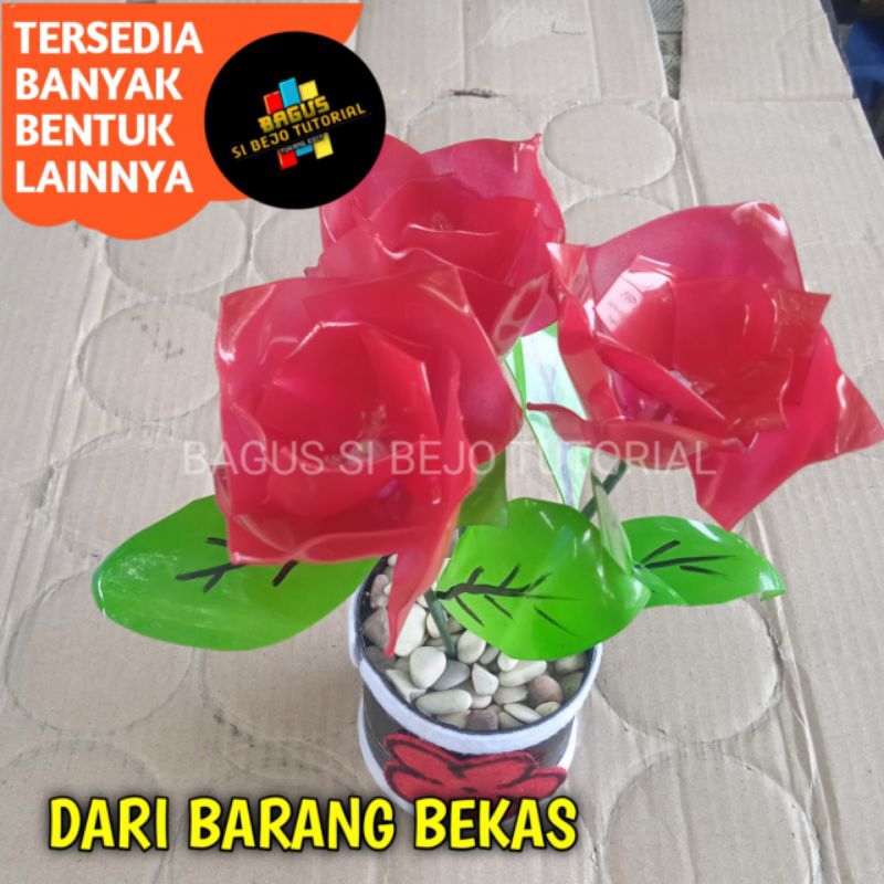 Jual POT TANAMAN BUNGA DARI BOTOL MINUMAN BEKAS PRAKTEK PRAKARYA DARI ...