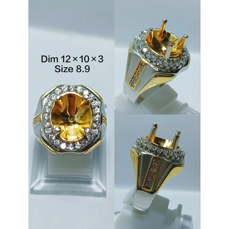 Jual Ring cincin/emban alpaka super double plat (PLT) microsetting ...