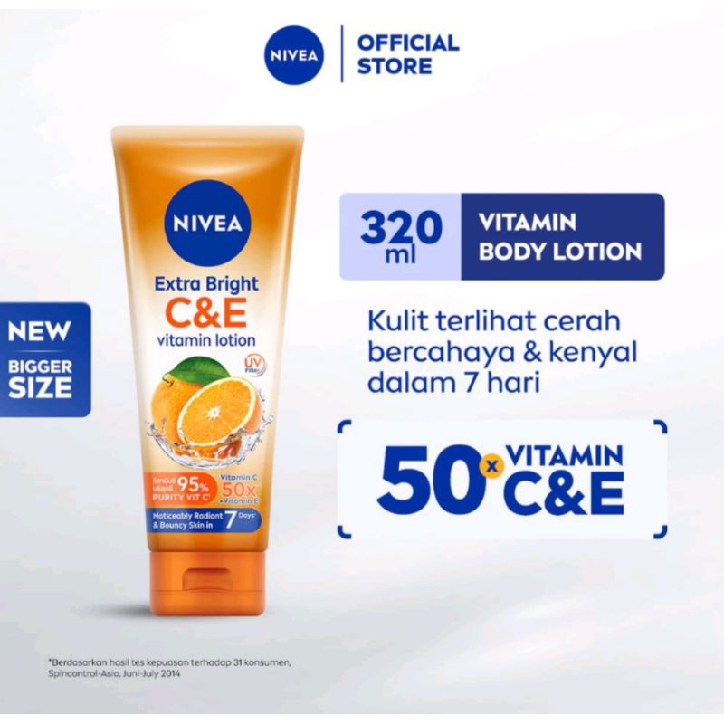 Jual NIVEA EXTRA BRIGHT C&E VITAMIN LOTION 320ML | Shopee Indonesia