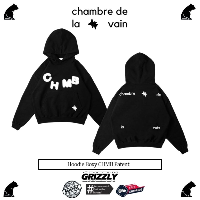 Jual [ORIGINAL] Hoodie Boxy Chambredelavain CHMB Basic Black | Boxy ...