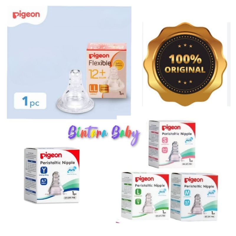 Jual ORIGINAL Pigeon Dot Peristaltic Slimneck Size LL size L Size M ...