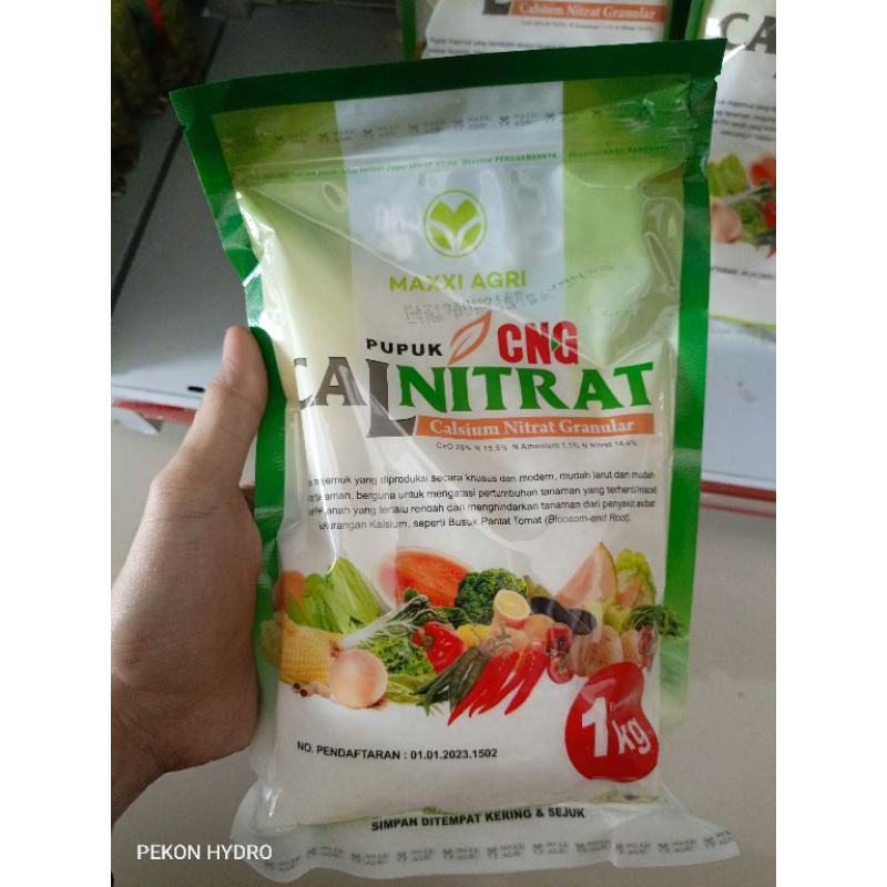 Jual CNG CALNITRAT 1 KG - KALSIUM NITRAT GRANULAR CALNIT MAXXI AGRI ...