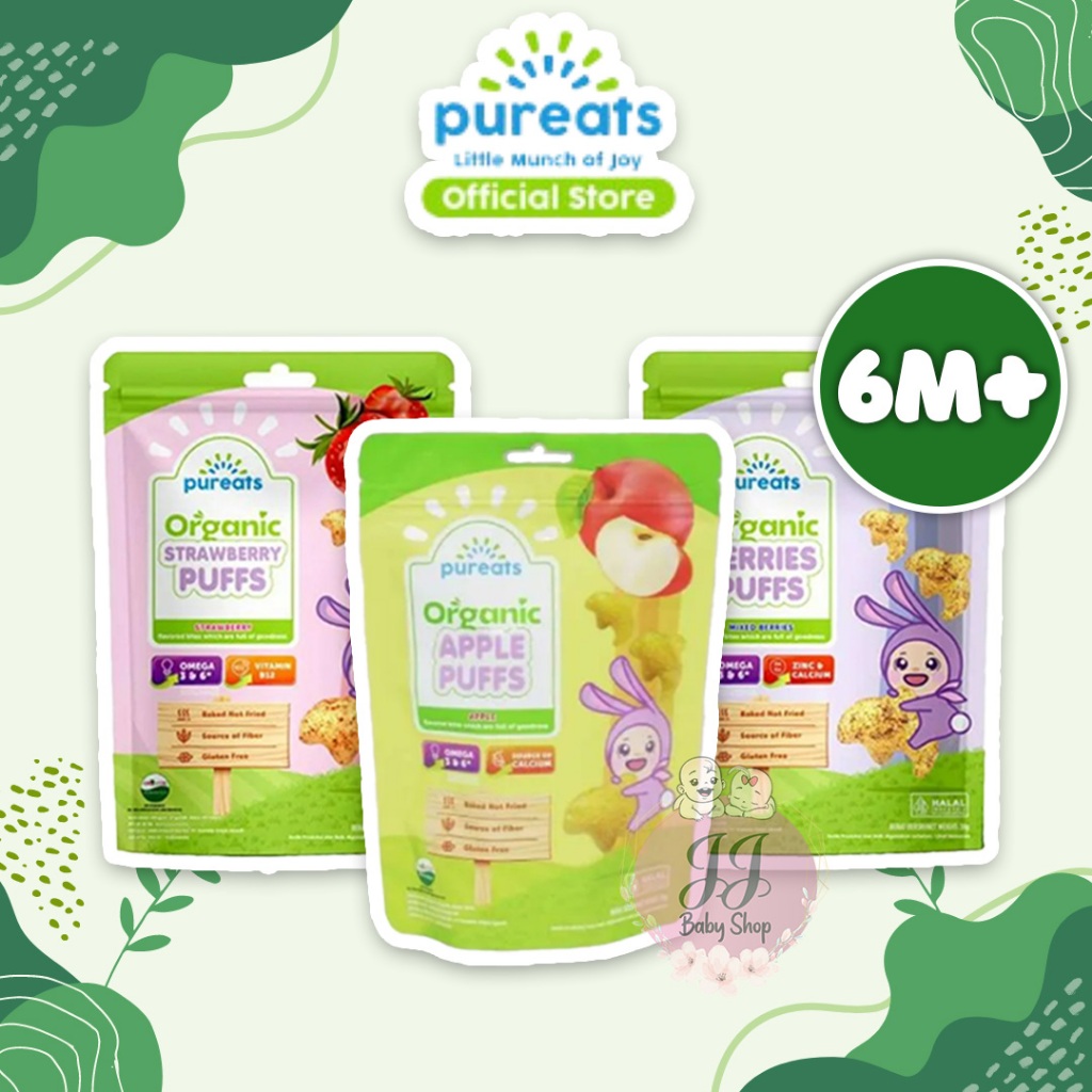 Jual Pureats Organic Puffs 30gr (Snack Buah Anak Bayi 6 Bulan+ ...