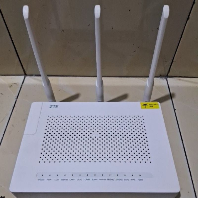 Jual ZTE PREMIUM F670L GPON ONT Wifi Dual Band Router [Unit Adaptor ...