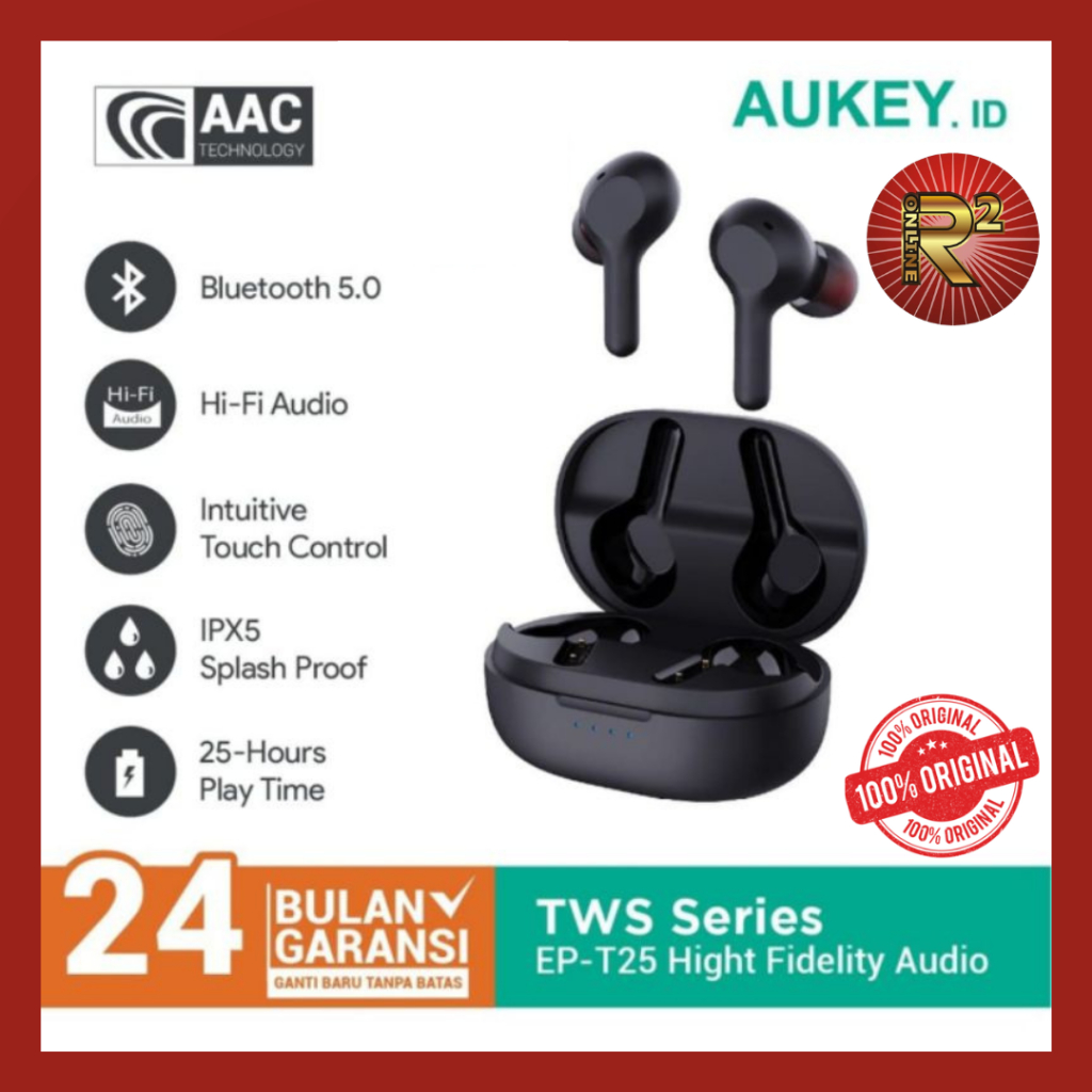 Jual Aukey EP-T25, T21P, T31, M1S TWS Bluetooth/Headset High Fidelity Audio Original Garansi ...