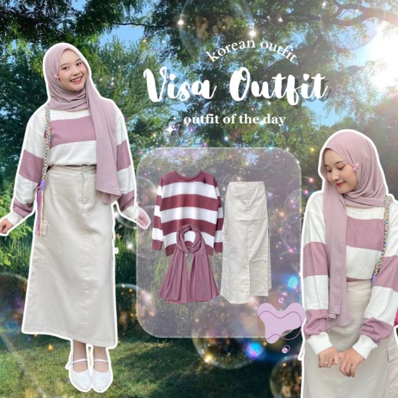 Jual Outfit set Korean style | one set Korean style | one set wanita ...