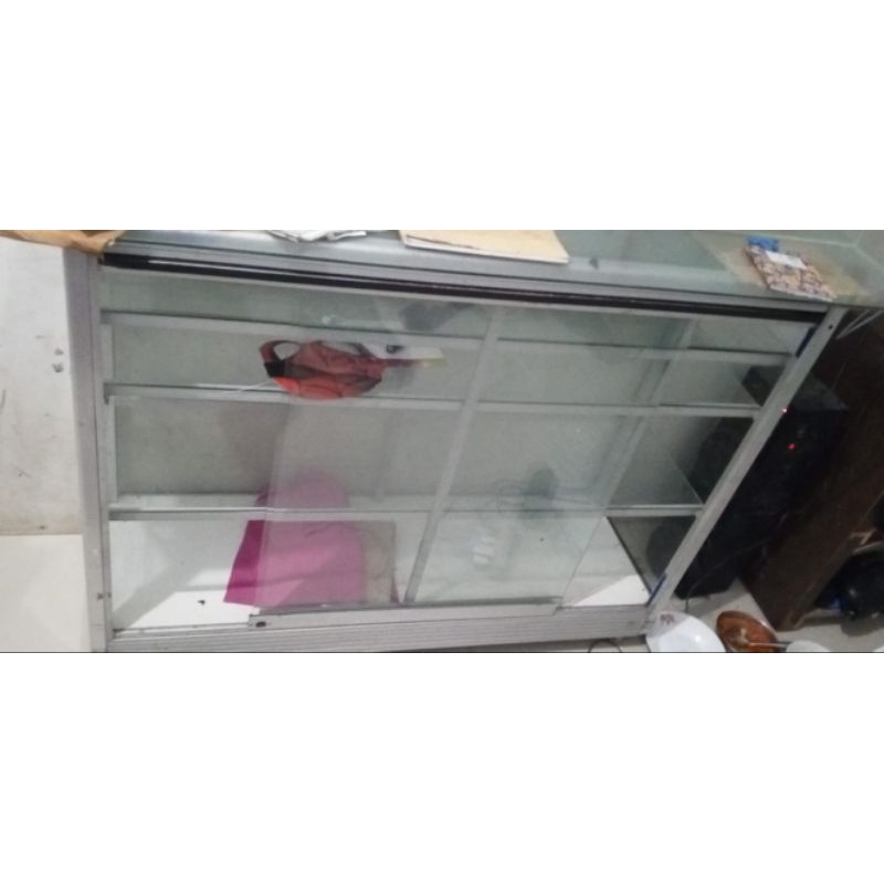 Jual Etalase kaca alumunium 125cm | Shopee Indonesia