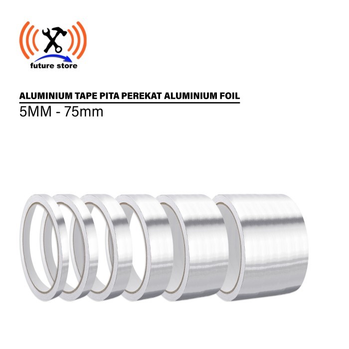 Jual Aluminium tape pita perekat aluminium foil 5mm - 75mm x 20m tahan ...