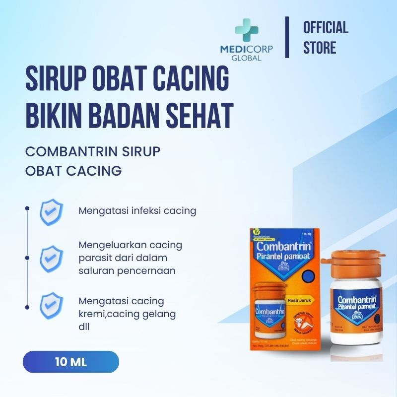 Jual Combantrin syrup obat cacing anak & dewasa sirup rasa orange 10 ml ...