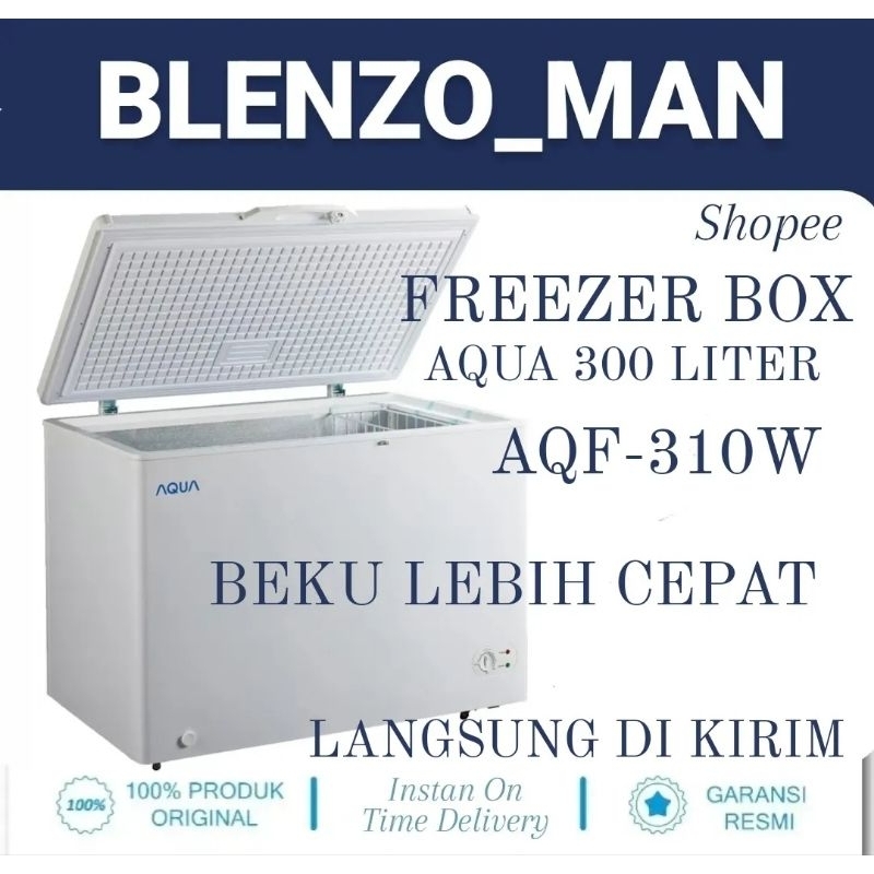 Jual FREEZER BOX AQUA 300 LITER 310w Lemari Pembeku | Shopee Indonesia