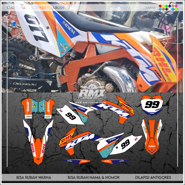 Jual DECAL KTM 250 SX 2012 FULLBODY (001) DEKAL STIKER KTM EXC SIXDAYS ...