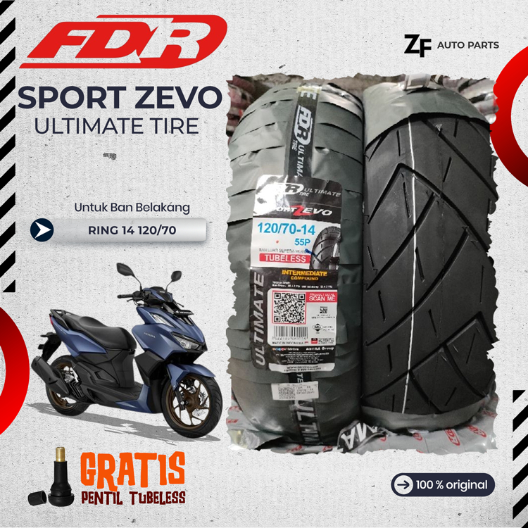 Jual SEPASANG / SATUAN BAN MOTOR VARIO 160 FDR SPORT ZEVO Ring 14 TUBELESS PCX 150 VARIO 150 ...