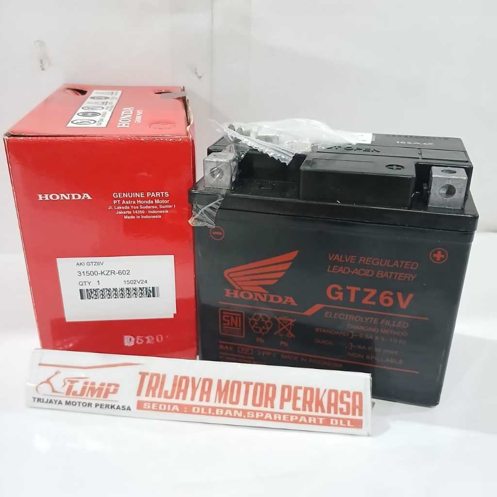 Jual (31500-KZR-602) AKI ACCU (BATTERY) GTZ6V AHM 100% ORIGINAL - BEAT ...