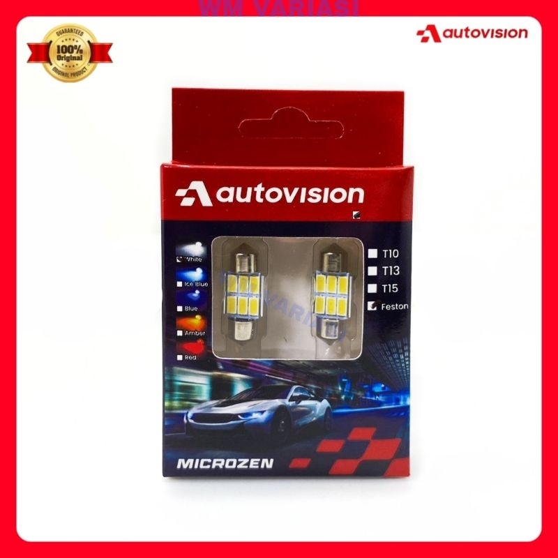 Jual Lampu Plafon / Kabin Mobil LED Feston 31 mm 6 Titik Autovision ...