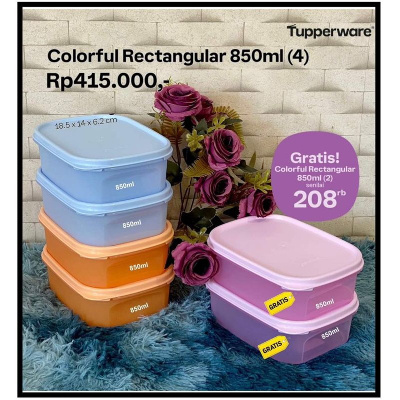Jual Rectanguler set 850ml | Shopee Indonesia