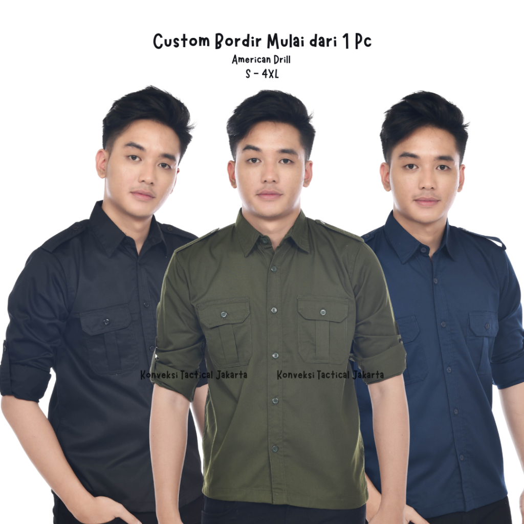 Jual Baju Kemeja PDL PDH Seragam Dinas Pakaian Kerja Lapangan Lengan Panjang Pria Wanita Biysa ...