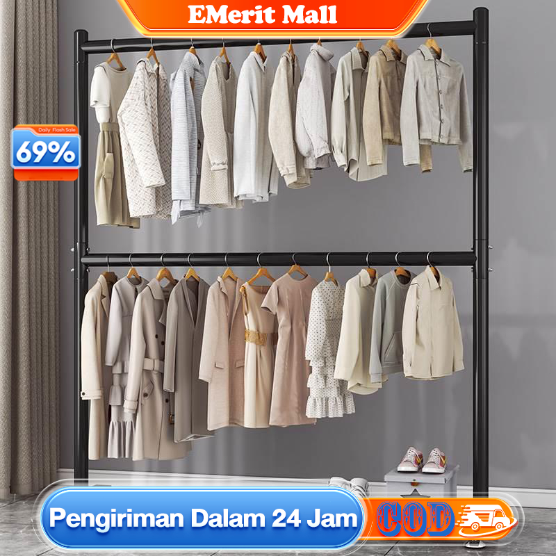 Jual 200cm Rak Gantungan Baju Besi Berdiri Gantungan Baju Toko ...