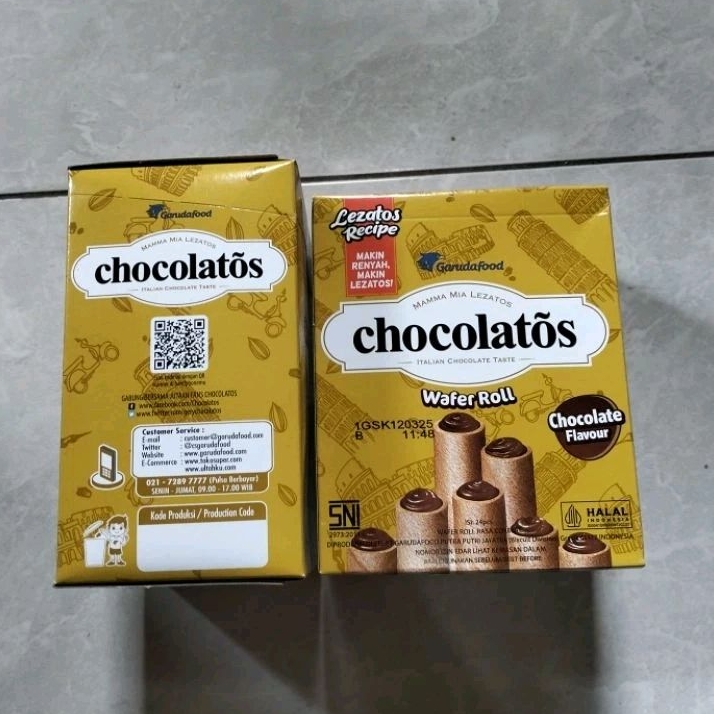 Jual Chocolatos wafer roll Box isi 24pcs X 9gr | Shopee Indonesia