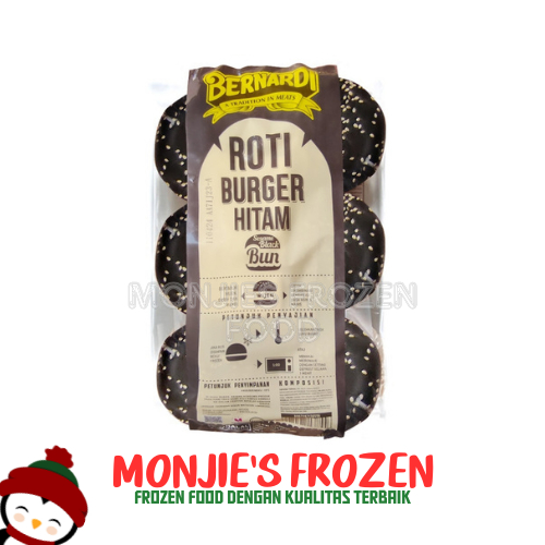 Jual BERNARDI BURGER BUN HITAM Isi 6 300gr - ROTI BURGER HITAM WIJEN ...