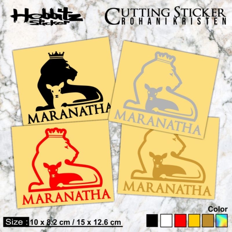 Jual Stiker Rohani Kristen MARANATHA Sticker Cutting Kaca Body Mobil ...