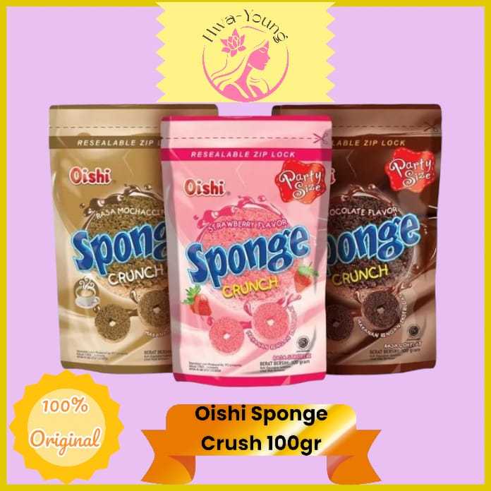 Jual Oishi Sponge Crunch 100 Gram | Party Snack 100g Chocolate ...
