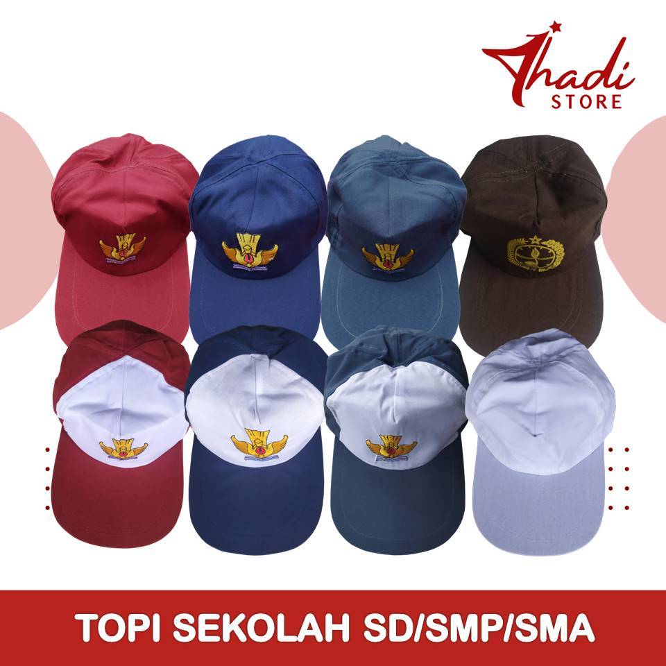 Jual Topi Sekolah SD SMP SMA PRAMUKA Karet Belakang | Shopee Indonesia