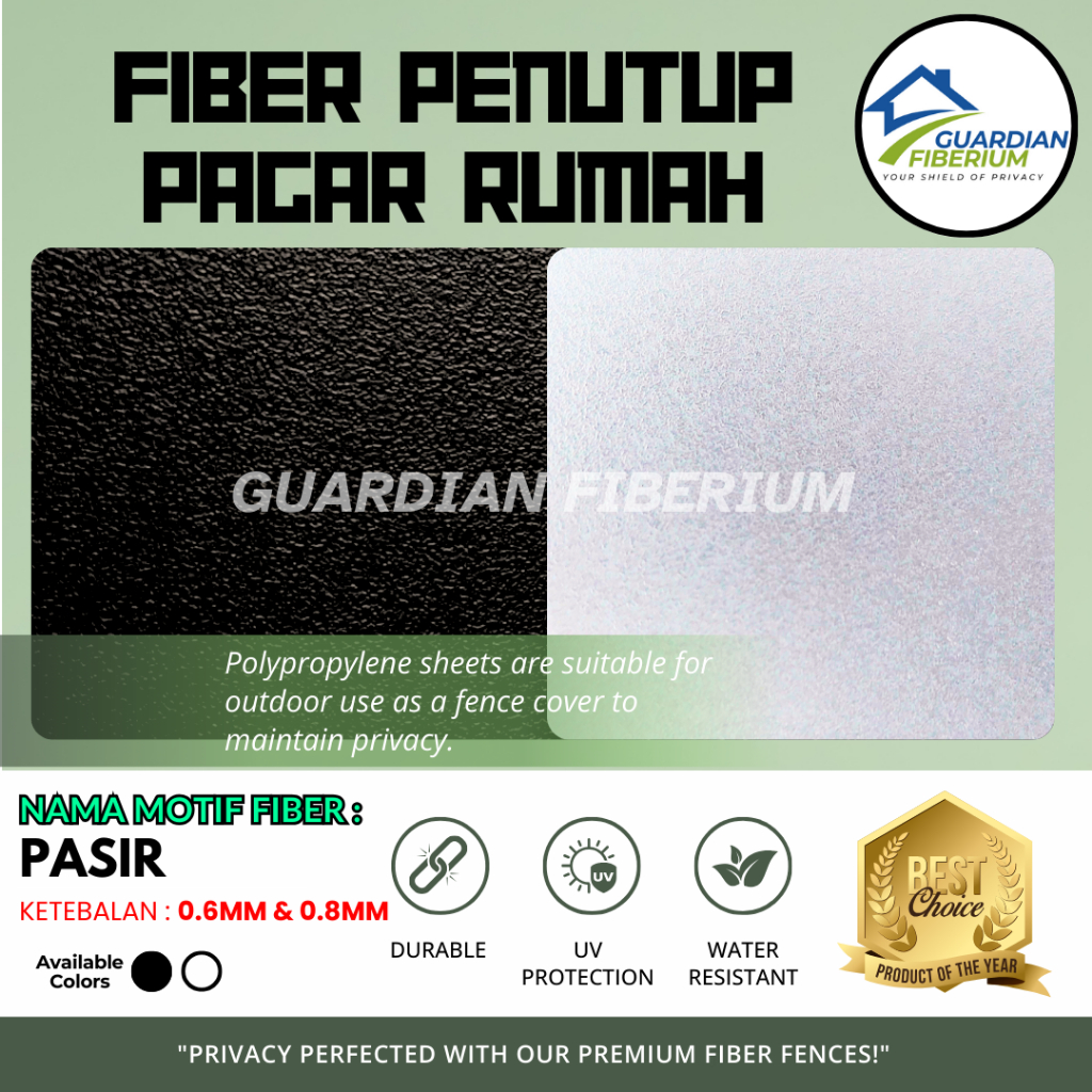 Jual (Harga Per 1/2meter) Fiber Plastik Penutup Pagar Rumah Motif ...