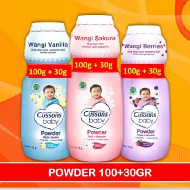 Jual Bedak Cussons Baby 100gr+30gr | Shopee Indonesia