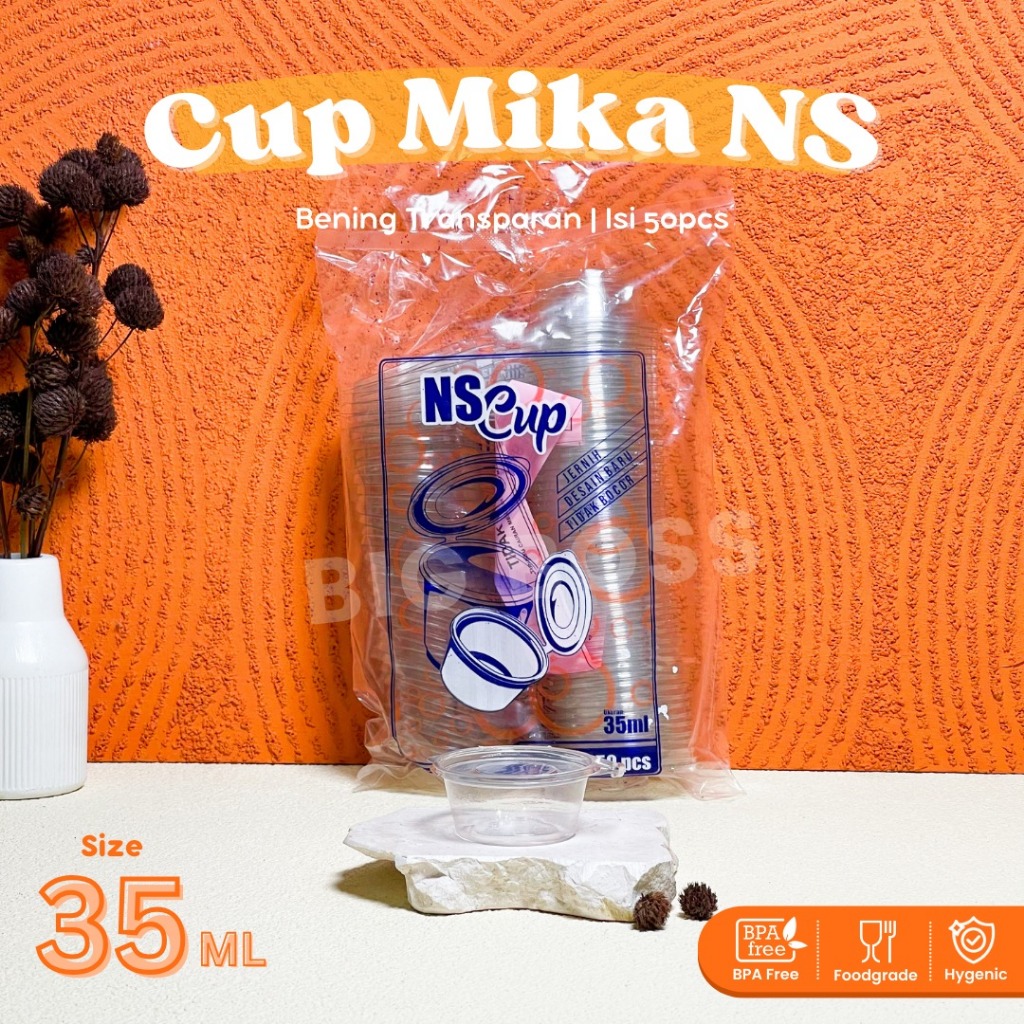 Jual [50PCS] Cup NS Mika Pudding Jelly Sauce 25ml 35ml 60ml 70ml 90ml ...