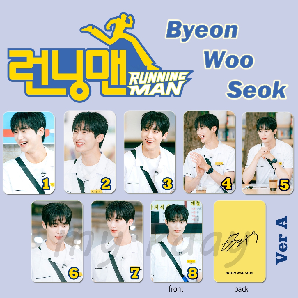 Jual PCA-0197, Unofficial Photocard Byeon Woo Seok Running Man 2 sisi ...