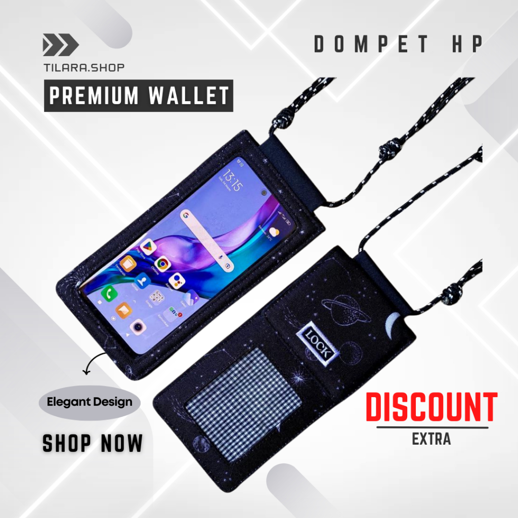 Jual Dompet HP Gantung Leher Multifungsi dengan Tempat untuk ID Card ...