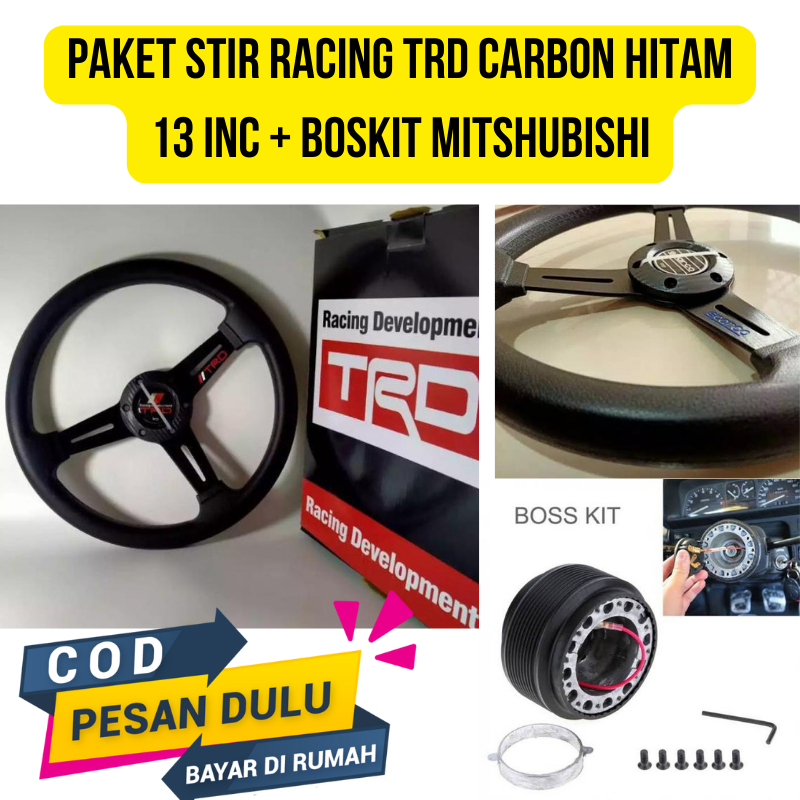 Jual Paket Stir Racing Mobil TRD Carbon 13 Inc + Boskit Mitshubisi ...