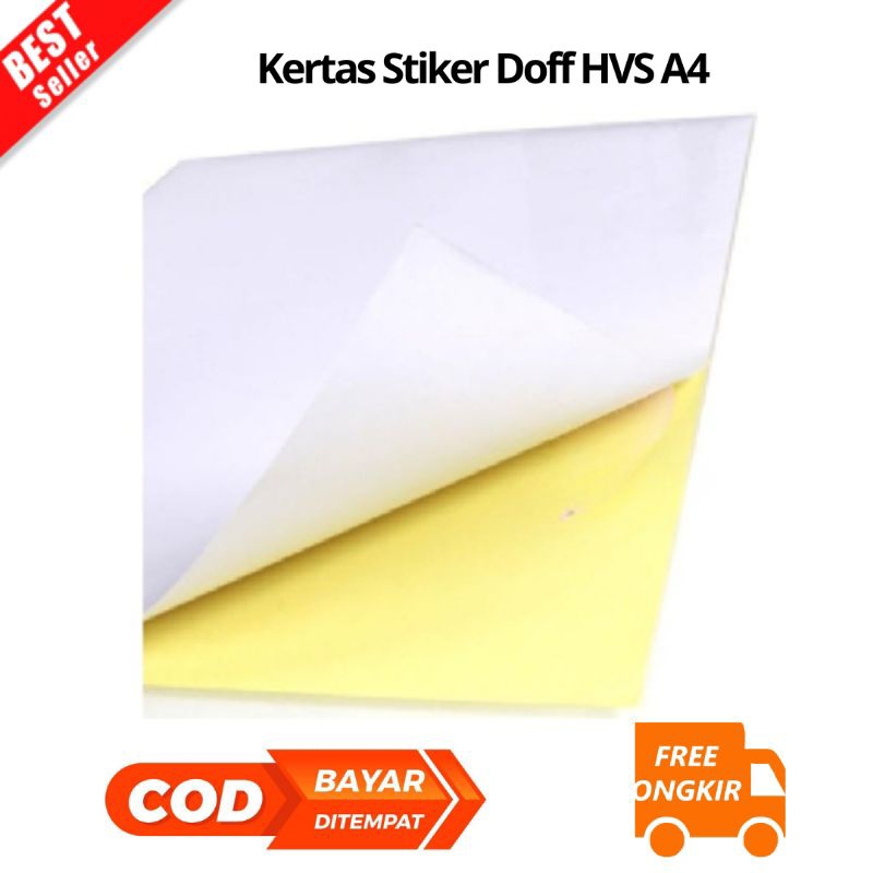 Jual [JK] BAYAR DI TEMPAT 1 pak 50 lembar Kertas Stiker Doff HVS A4 ...