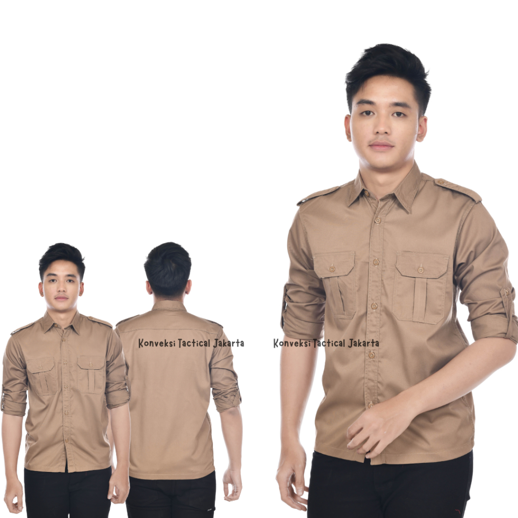 Jual Baju Kemeja PDL PDH Seragam Dinas Pakaian Kerja Lapangan Lengan Panjang Pria Wanita Bisa ...