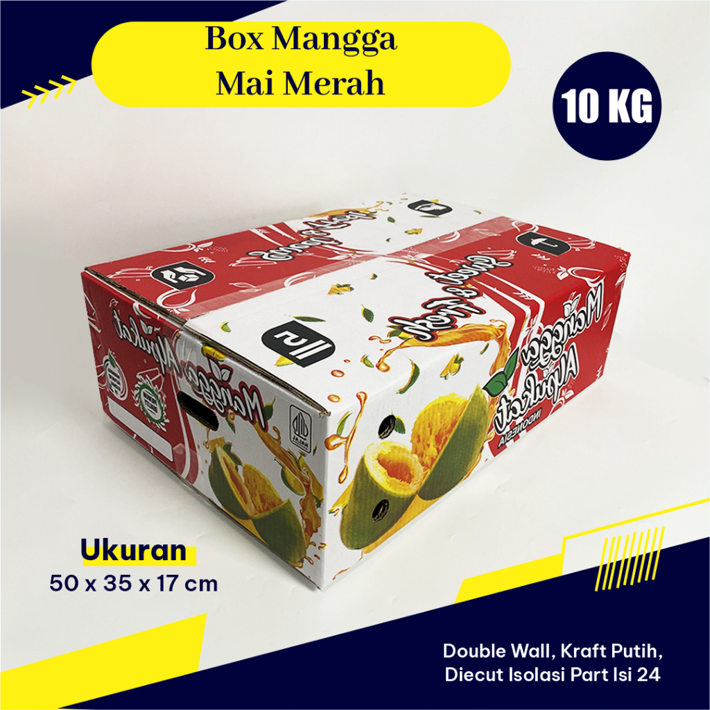 Jual KARDUS / BOX BUAH MANGGA 10 KG + PARTISI 24 | Shopee Indonesia