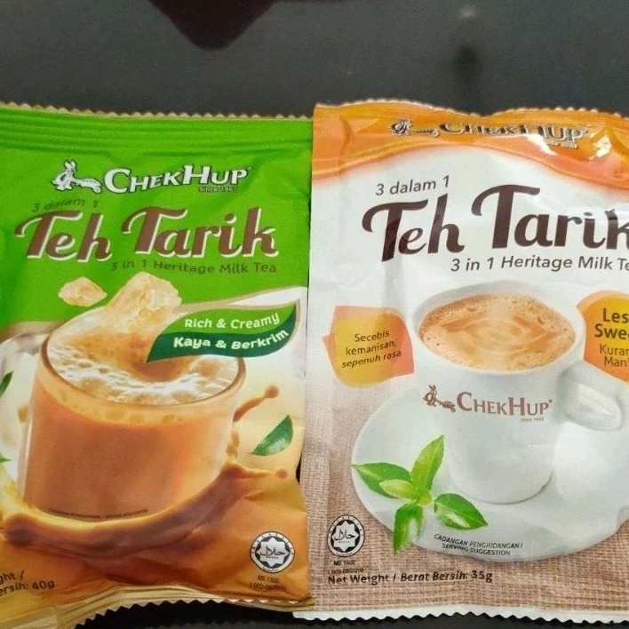 Jual ChekHup/Chek Hup Teh Tarik 3in1 Rich Creamy Less Sweet | Shopee ...