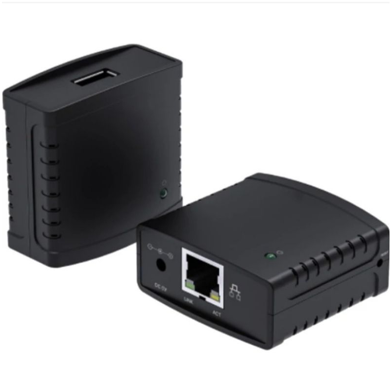 Jual USB print server adapter USB 2.0 printer network sharer rj45 LAN ...