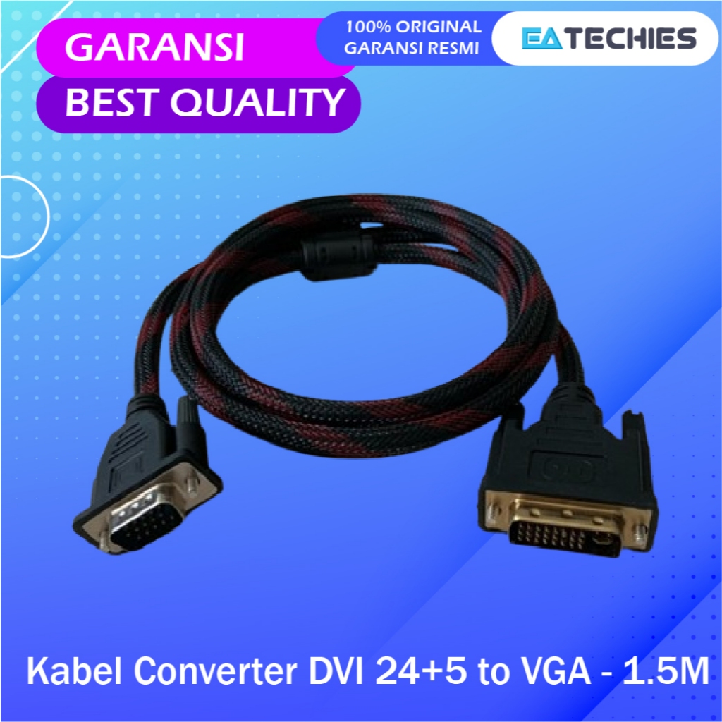 Jual Kabel DVI 24+5 to VGA - 1.5 Meter / 1.5M - Converter Adapter PC ...