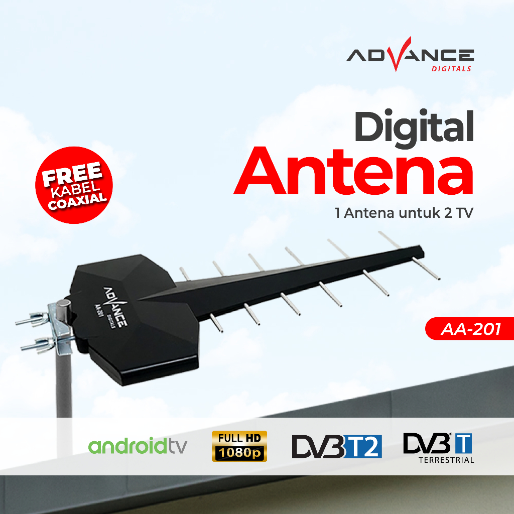Jual Advance AA-201 Antena Outdoor Digital Analog UHF DVD-T2 Bisa Untuk ...