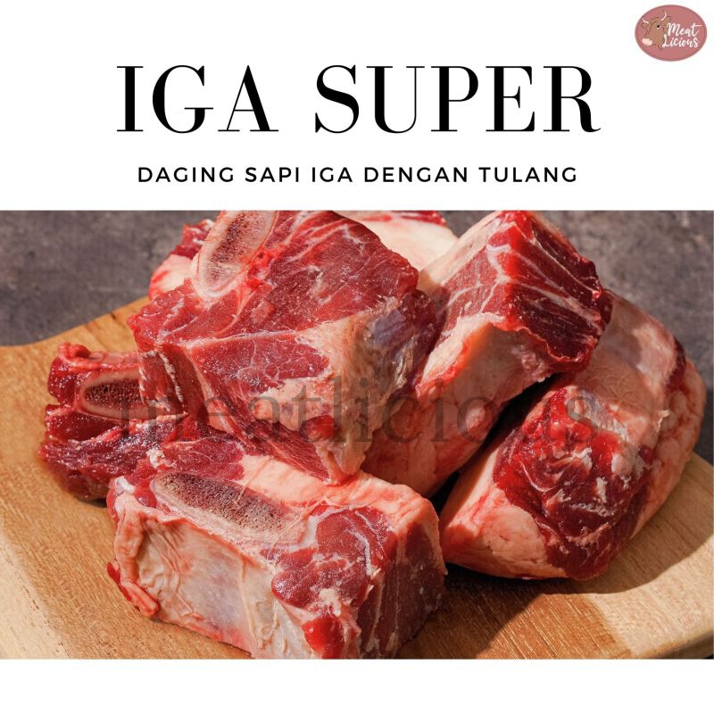 Jual Iga Sapi Super (Daging sapi bagian Iga dengan Tulang) 500gr & 1kg ...