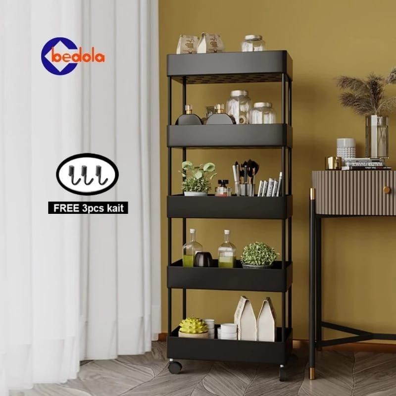 Jual Bedola square rak dapur rak troli rak susun serbaguna 5 tingkat ...