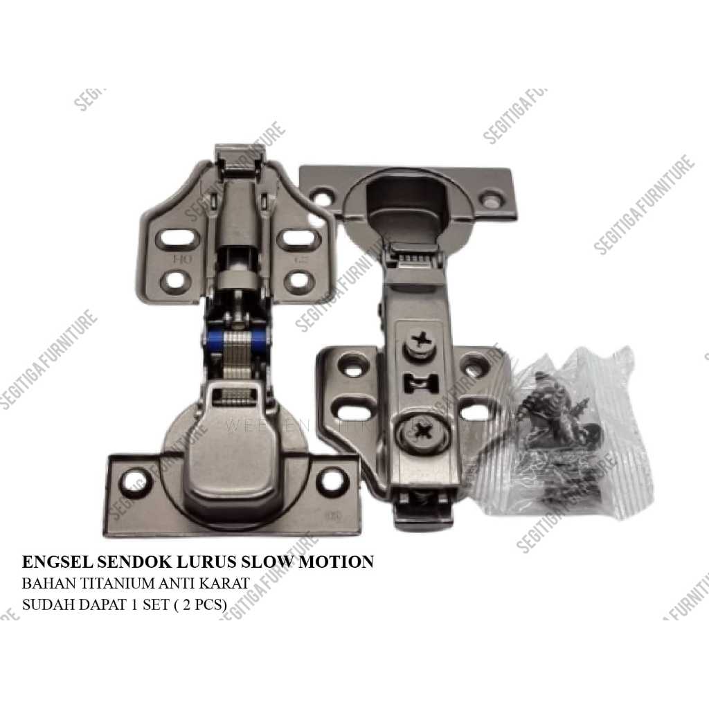Jual 1 SET Engsel Sendok Lurus Bahan Titanium / Nickel Slow Motion Soft ...