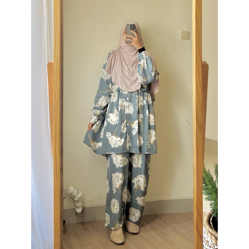 Jual Auraquina . Yura Set . One Set Setelan Rayon Piyama | Shopee Indonesia
