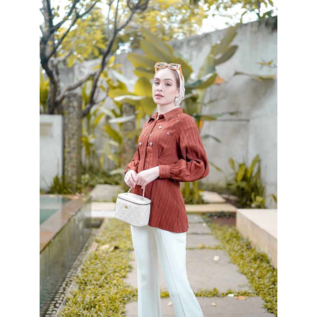 Jual Diana Restu - Naya Blouse | Blouse Polos Beads Wanita | Shopee Indonesia