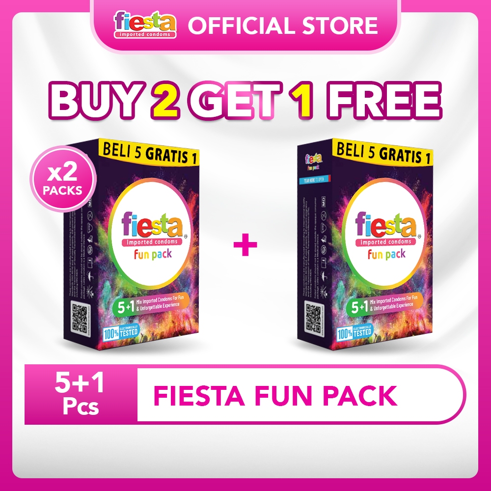 Jual BUY 2 GET 1 FREE - Kondom Fiesta Fun Pack 6 Pcs / Berbagai Rasa ...