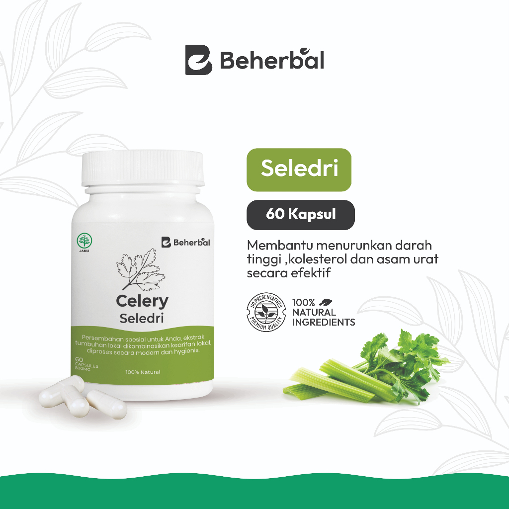 Jual Beherbal Ekstrak Kapsul Seledri / Celery Capsule Obat Darah Tinggi ...