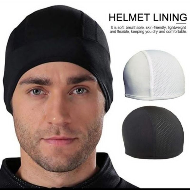 Jual Topi Pelindung Kepala Helm Motor / Cover Beanie Inner Cap ...